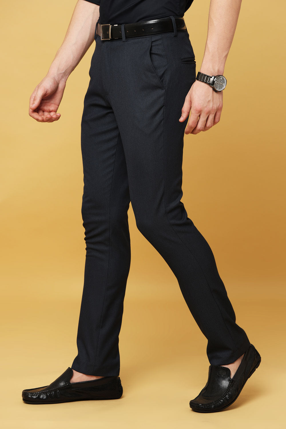 Ivyn Slim-Fit Navy Blue Formal Trouser – IVYN